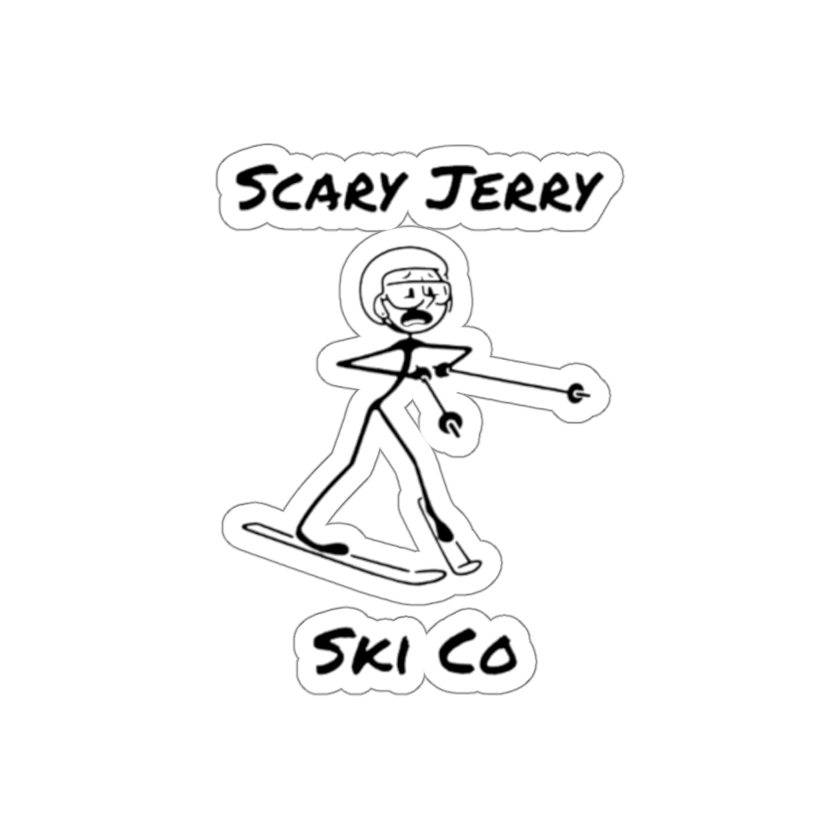 Scary Jerry Ski Co Kiss-Cut Stickers